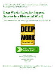 Download [PDF] Deep Work: Rules for Focused Success in a Distracted World