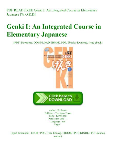 genki 3rd edition pdf