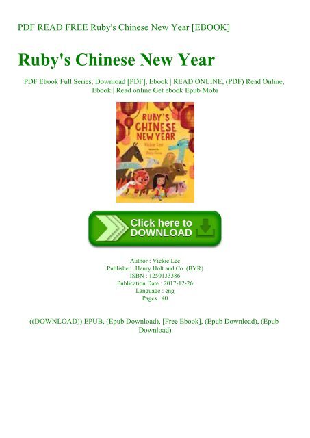 PDF READ FREE Ruby's Chinese New Year [EBOOK]