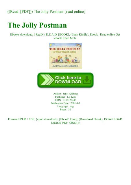 ((Read_[PDF])) The Jolly Postman {read online}