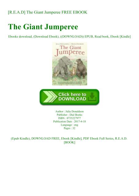 [R.E.A.D] The Giant Jumperee FREE EBOOK