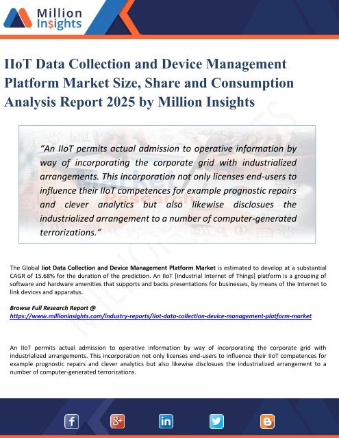 IIoT Data Collection and Device Management Platform Market Product ...