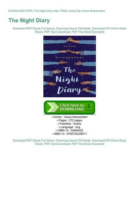 DOWNLOAD (PDF) The Night Diary free TRIAL books| By Veera Hiranandani