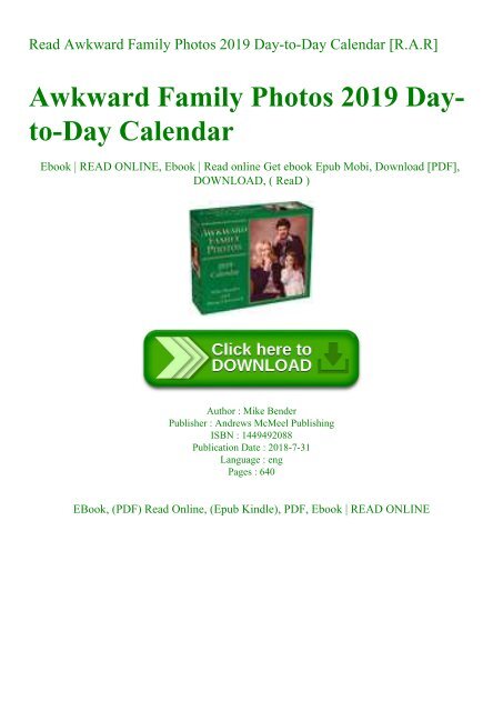 Read Awkward Family Photos 2019 Day-to-Day Calendar [R.A.R]