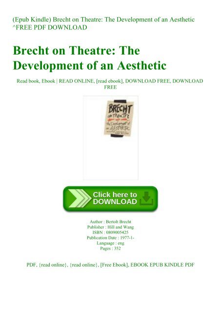 la vie de galilée brecht ebook