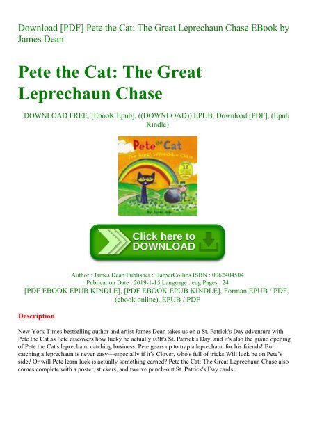 Download [PDF] Pete the Cat The Great Leprechaun Chase EBook by James Dean