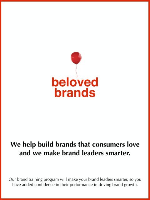 Beloved Brands Training Program