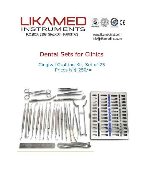 Dental Clinic Instruments Kits