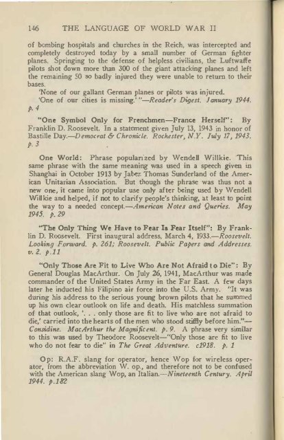 146 THE LANGUAGE OF WORLD