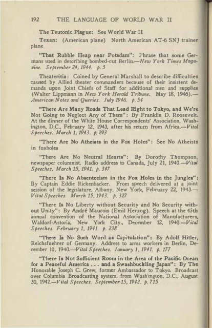 192 THE LANGUAGE OF WORLD