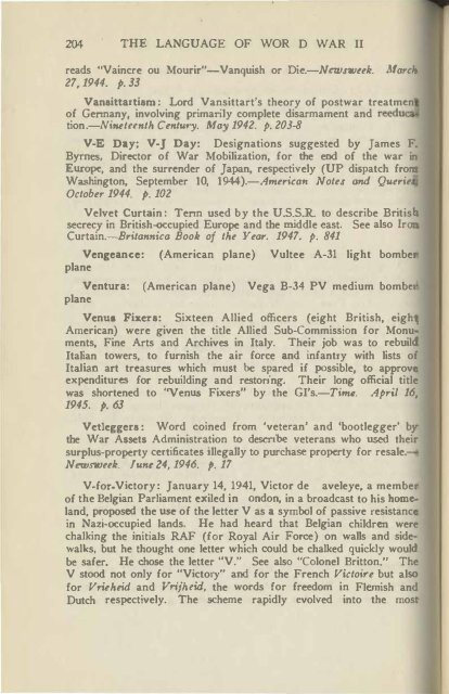 204 THE LANGUAGE OF WOR L