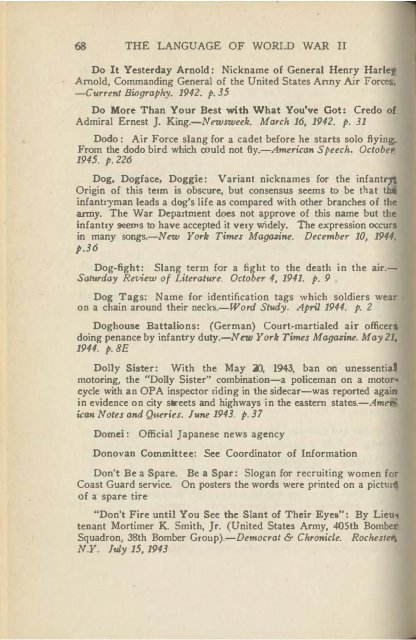 THE LANGUAGE OF WORLD WAR
