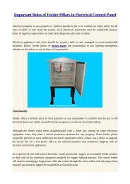 CEL | Feeder Pillars | Distribution Pillars - Charles Endirect Ltd