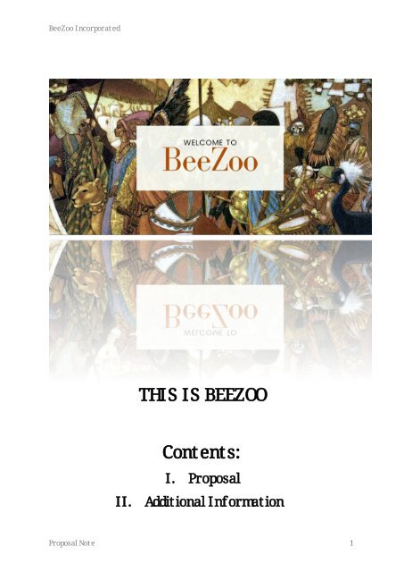 BeeZoo Proposal Note