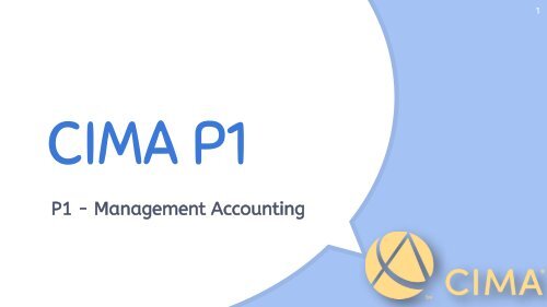 CIMA P1 Exam Questions and Answers