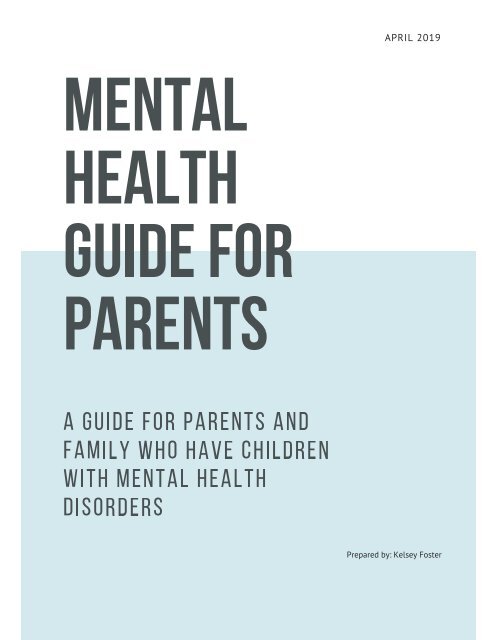 Mental Health Guide For Parents