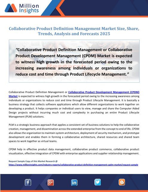 Collaborative Product Definition Management Market Size, Share, Trends ... Collaborative Product Definition Management Market Size, Share, Trends ...