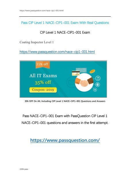 CIP Level 1 NACE-CIP1-001 Actual Exam Questions