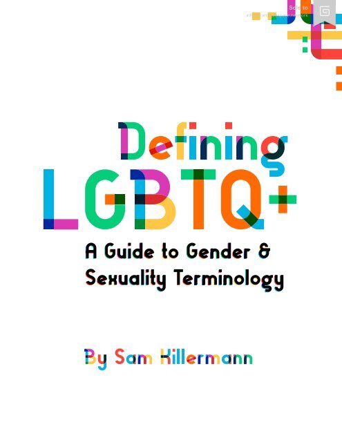 A Guide to Gender & Sexuality Terminology