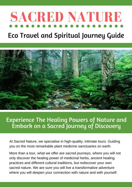 Spiritual Travel and Intimate Tours Guide - Sacred Nature