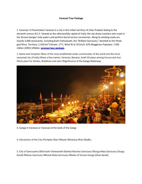 Varanasi Tour Package