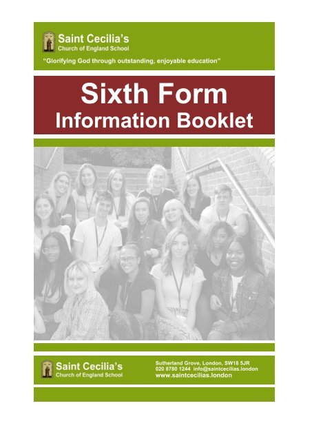 Sixth Form Subject Information Booklet