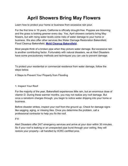 April Showers Bring May Flowers