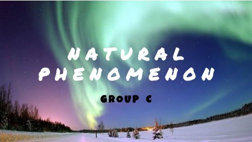 natural phenomenon