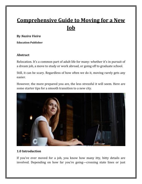 Comprehensive Guide to Moving for a New Job