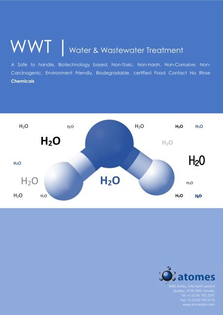 Water & Wastewater treatment Brochure 2014