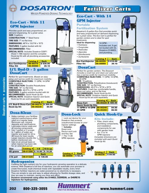 Dosatron carts • access