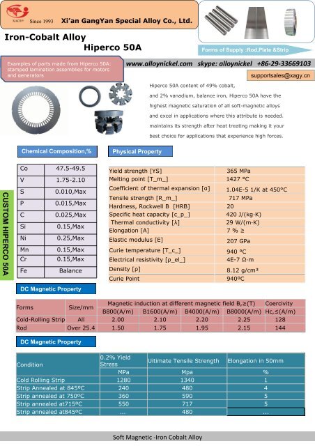 Hiperco 50A Datasheet