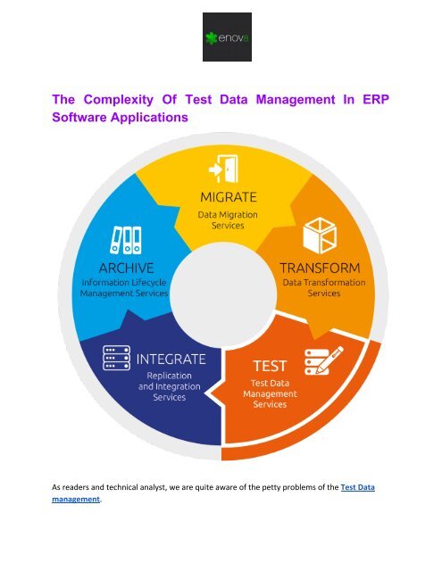 The Complexity Of Test Data Management In ERP Software Applications