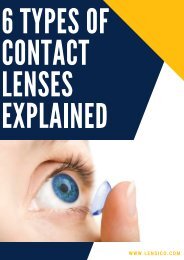 6 Types of Contact Lenses Explained