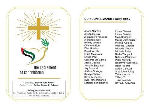 Confirmation booklet for pages V2