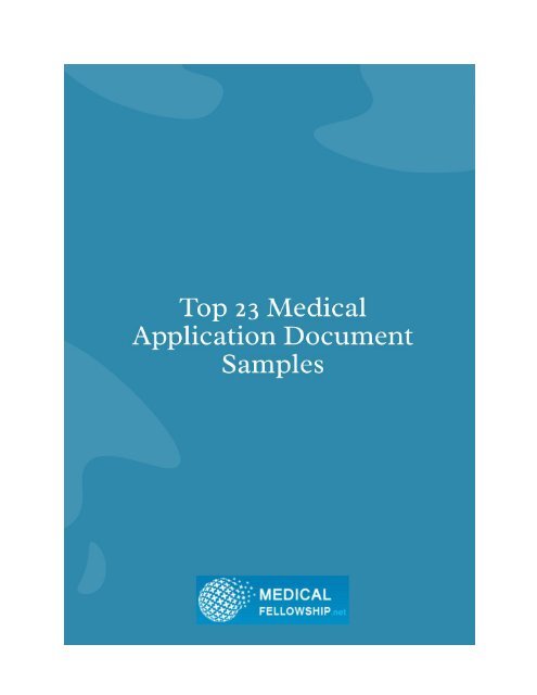 Top 23 Medical Application Document Samples