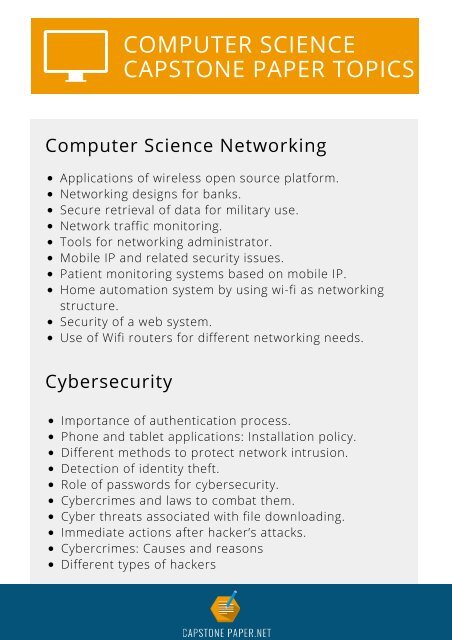 COMPUTER SCIENCE CAPSTONE computer-science-capstone
