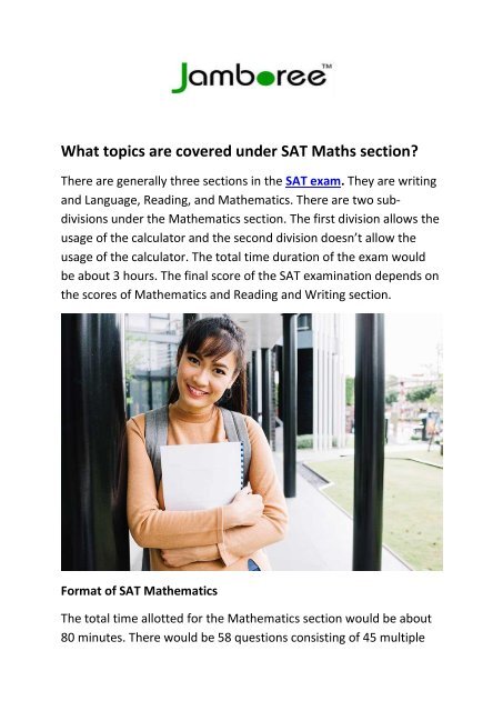 Topics Are Covered Under SAT Maths Section