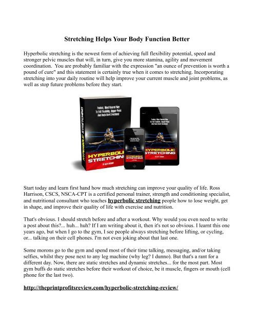 Stretching Helps Your Body Function Better