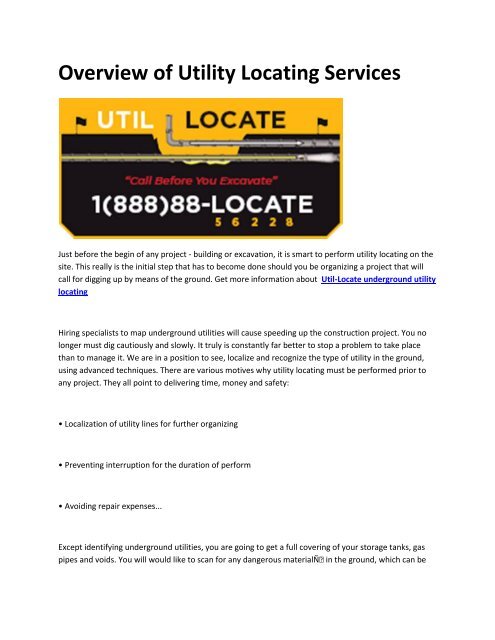5 Util-Locate utility locating services