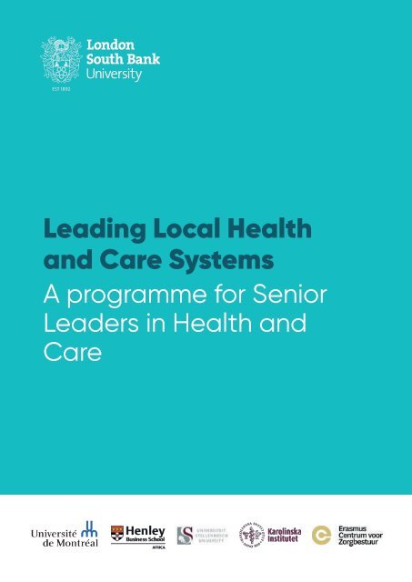 Leading local health and care systems