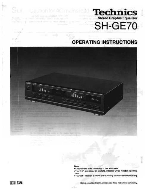Technics - SH-GE70