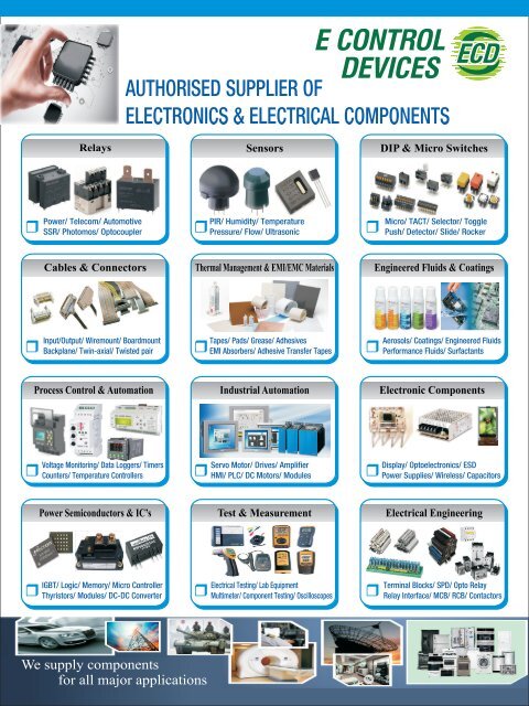 Authorised Supplier of Electronics & Electrical Component