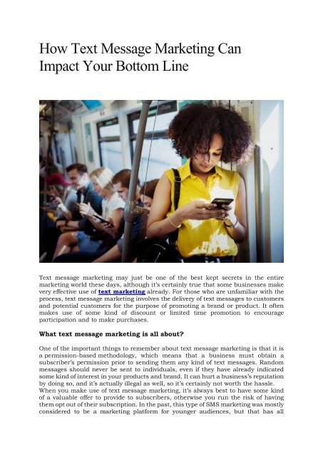 How Text Message Marketing Can Impact Your Bottom Line-converted