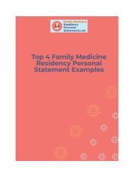 orthopedic residency personal statement examples