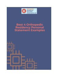 Top 4 Family Medicine Residency Personal Statement Examples