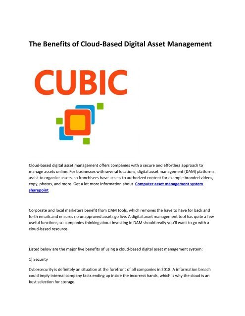 5 Cloud Asset Management