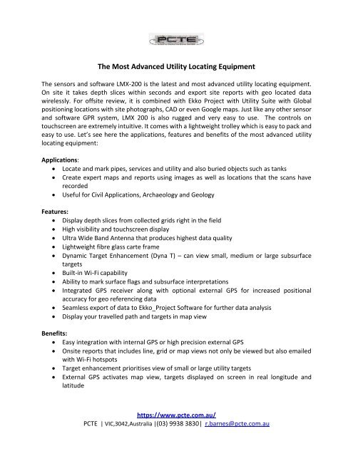 The Most Advanced Utility Locating Equipment