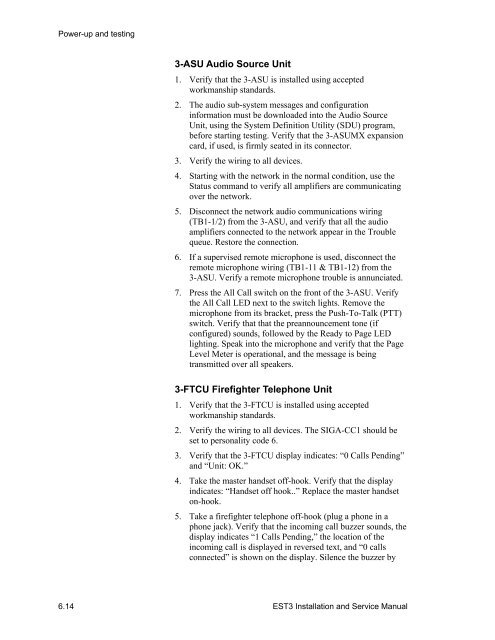 Power-up and testing 3-AS