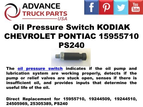Oil Pressure Switch KODIA